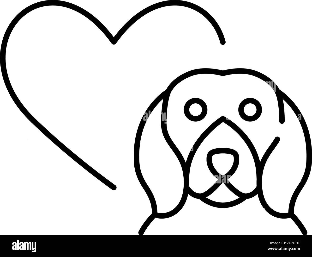 Dog and heart. Pet adoption, love and care. Veterinary healthcare ...