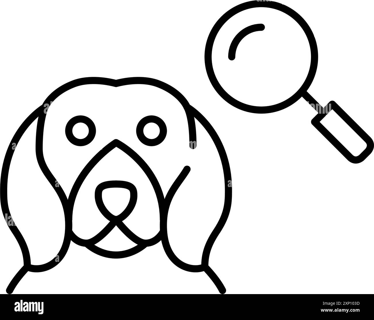 Happy dog and magnifying glass. Matching pets with their adoptive ...