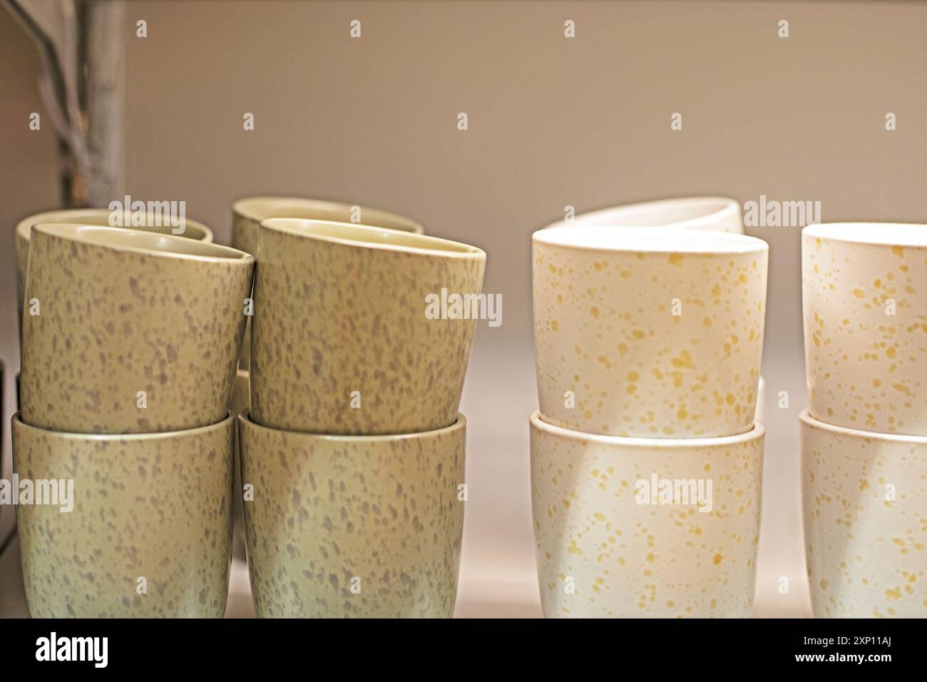 set of decorative ceramic cups. Stylish inventory Stock Photo - Alamy