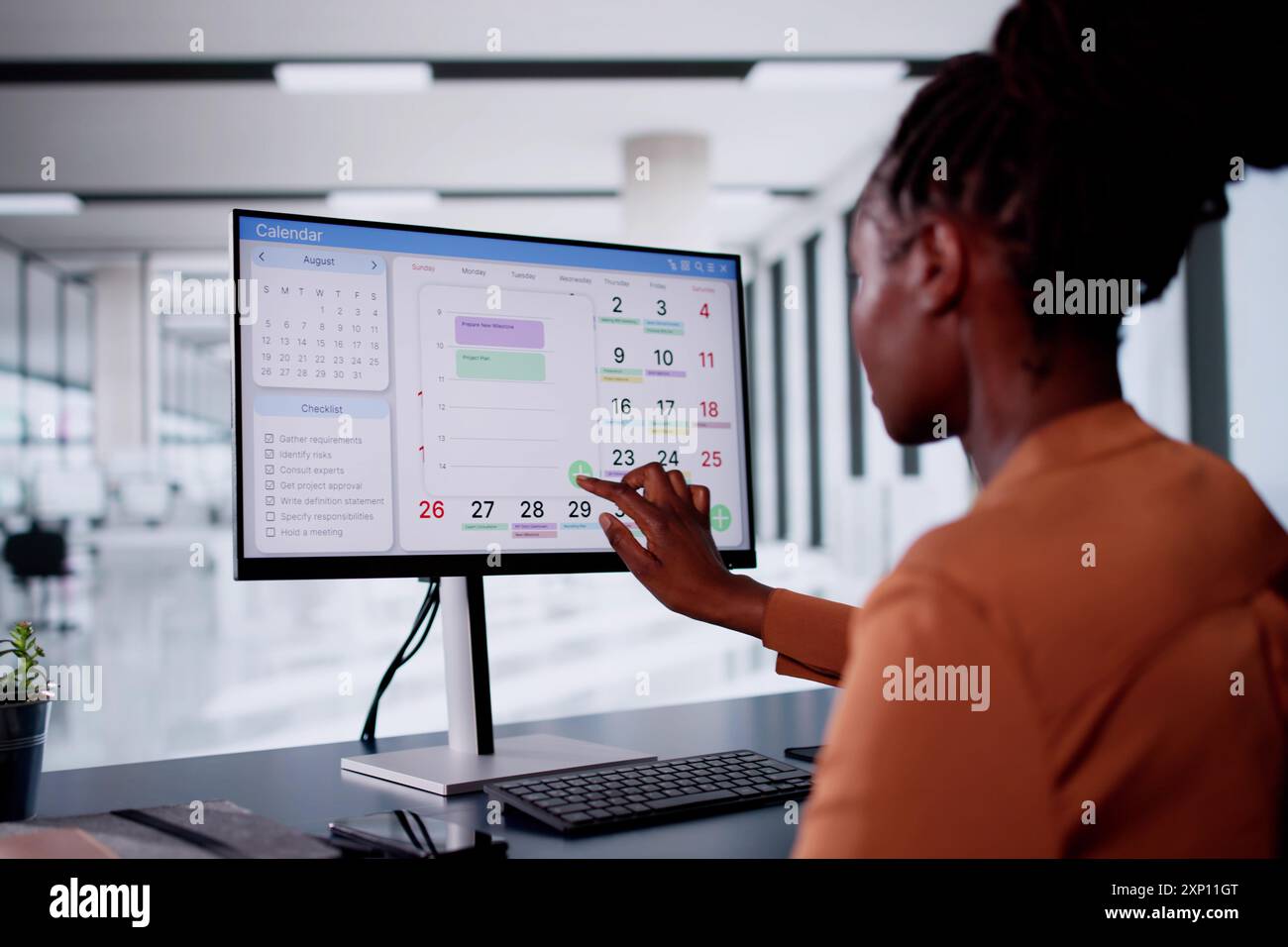 Appointment Schedule Planner And Date Calendar On Desktop Computer ...