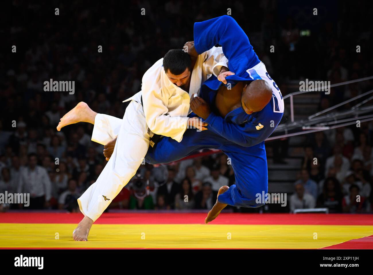 Teddy Riner ( FRA ) vs Temur Rakhimov ( TJK ), Judo, Men +100 kg ...