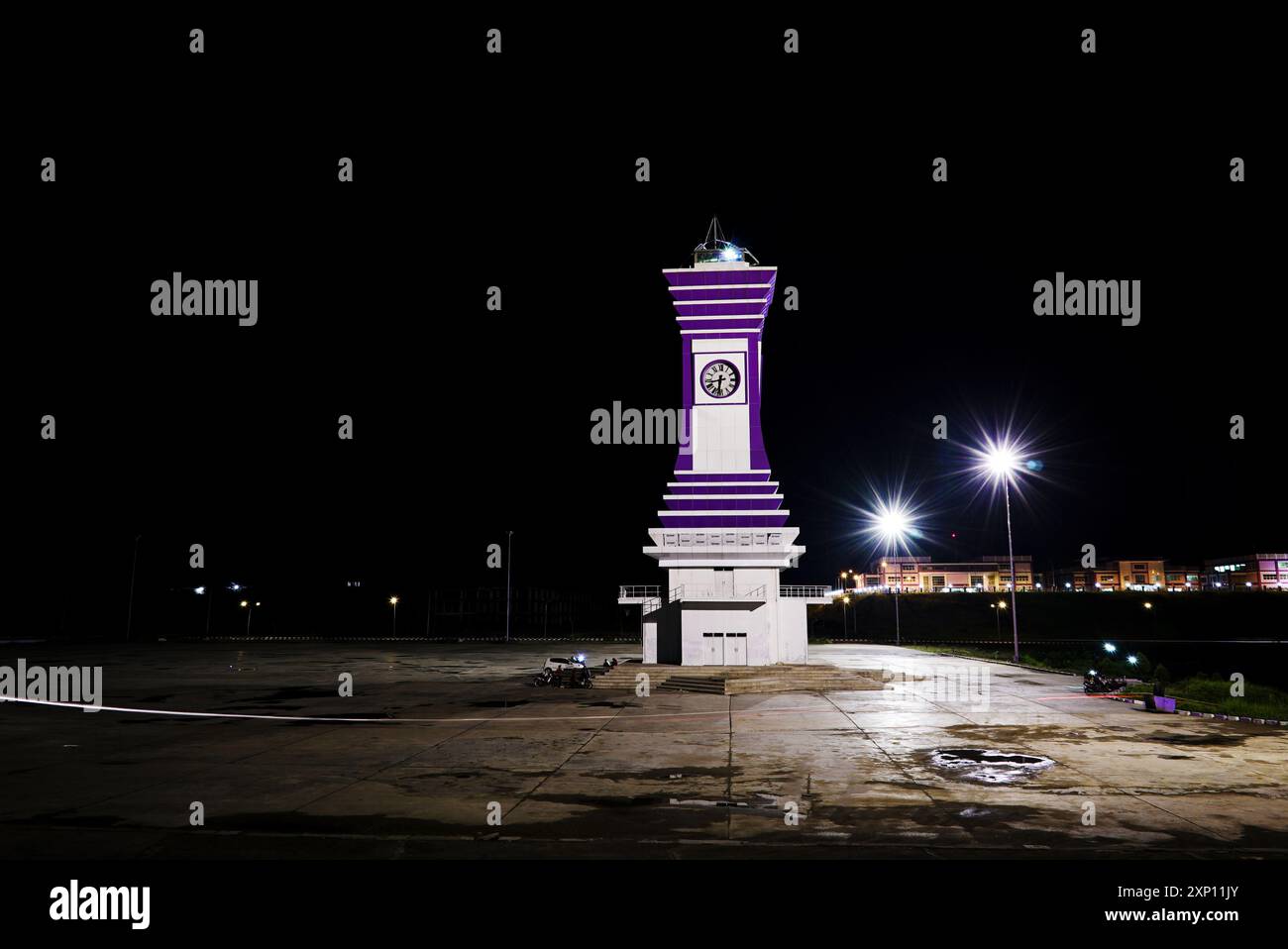 Monument clock, Tanah Grogot, Kalimantan, Indonesia Stock Photo - Alamy