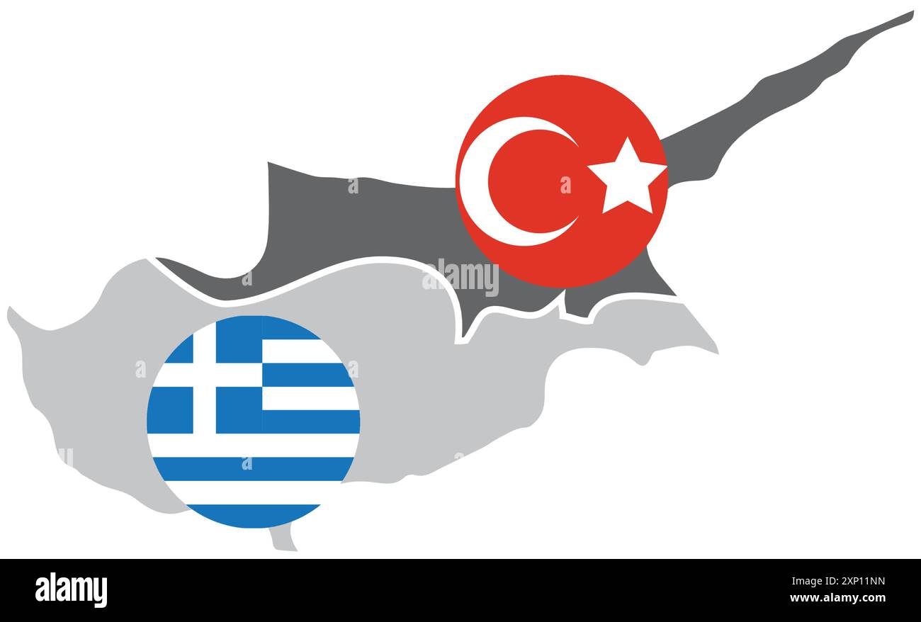 Island of Cyprus is divided into Greek and Turkish territory. Cyprus ...