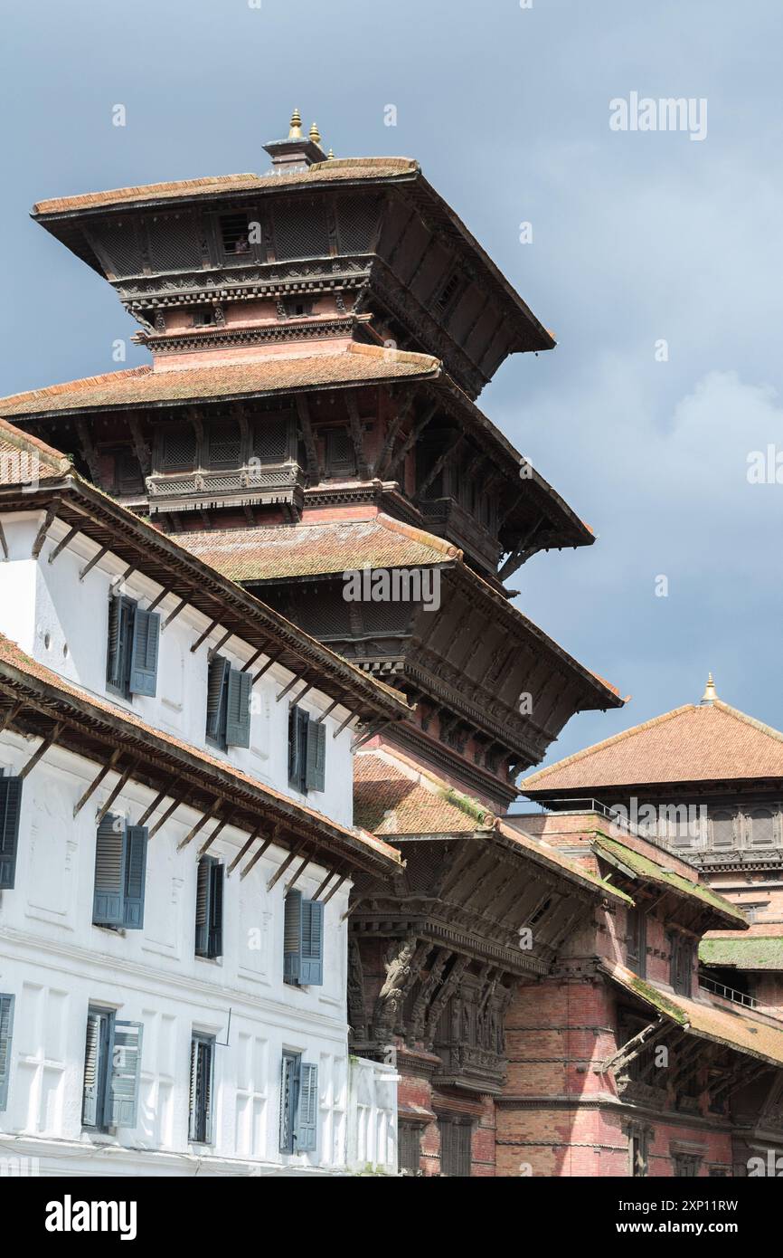Traditional architecture towers over Kathmandu Durbar Square Stock ...