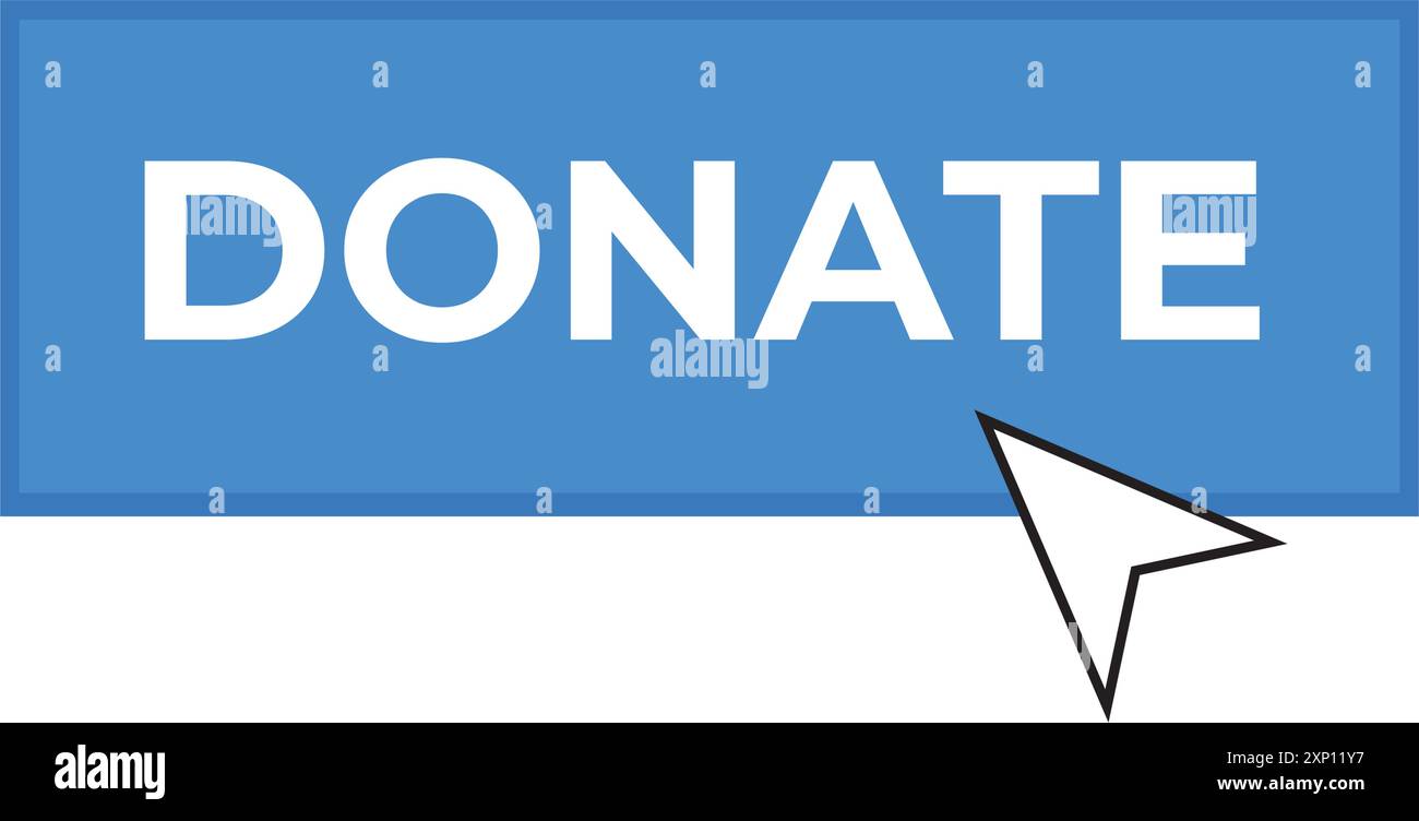 Donate blue button icon. Donate now online fundraising sponsor charity ...