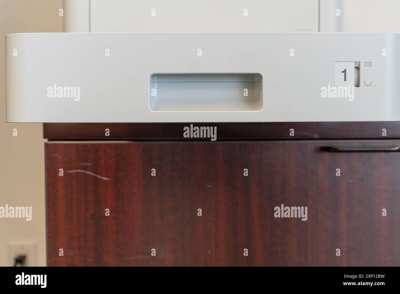 Multi function laser printer paper tray Stock Photo - Alamy