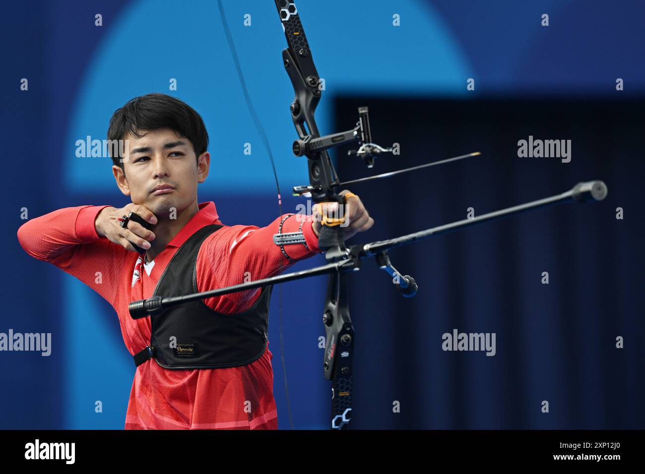 Paris, France. Credit: MATSUO. 2nd Aug, 2024. Junya Nakanishi (JPN) Archery : Mixed Team 1/8 ...