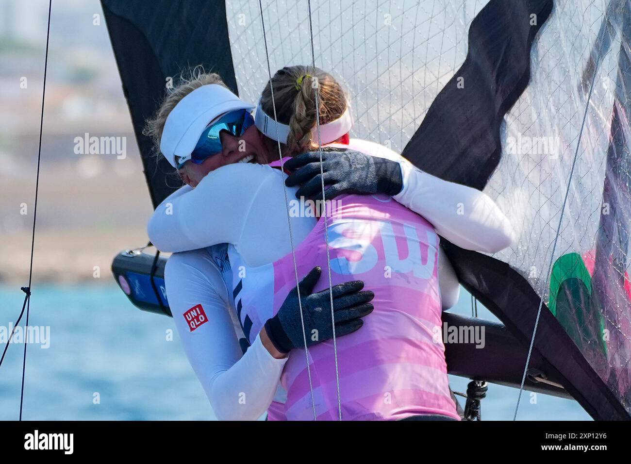 Vilma Bobeck, Rebecca Netzler (Sweden) Silver medal, Sailing, Women's ...
