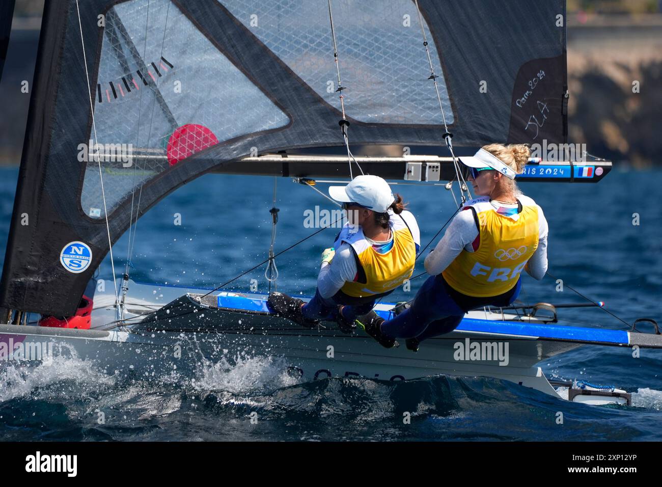Charline Picon and Sarah Steyaert (France) Bronze medal, Sailing, Women ...