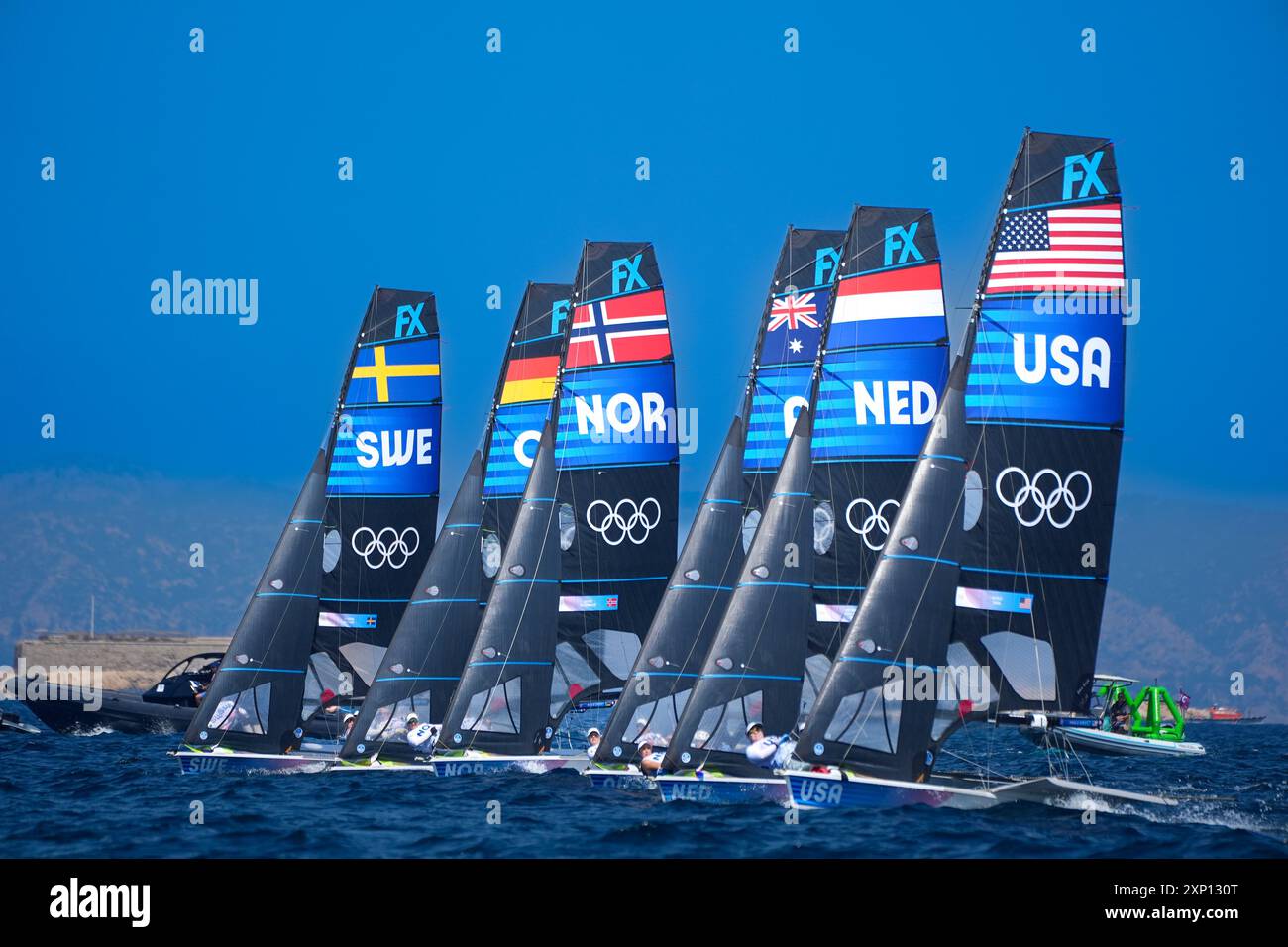 Start, Sailing, Women's Skiff during the Olympic Games Paris 2024 on 2 ...