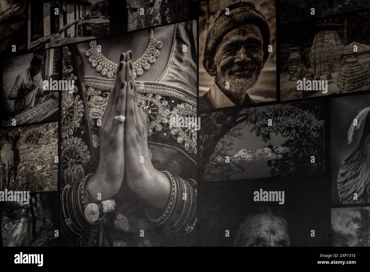 Aug2nd2024, Uttarakhand India. A collage of traditional Garhwali ...