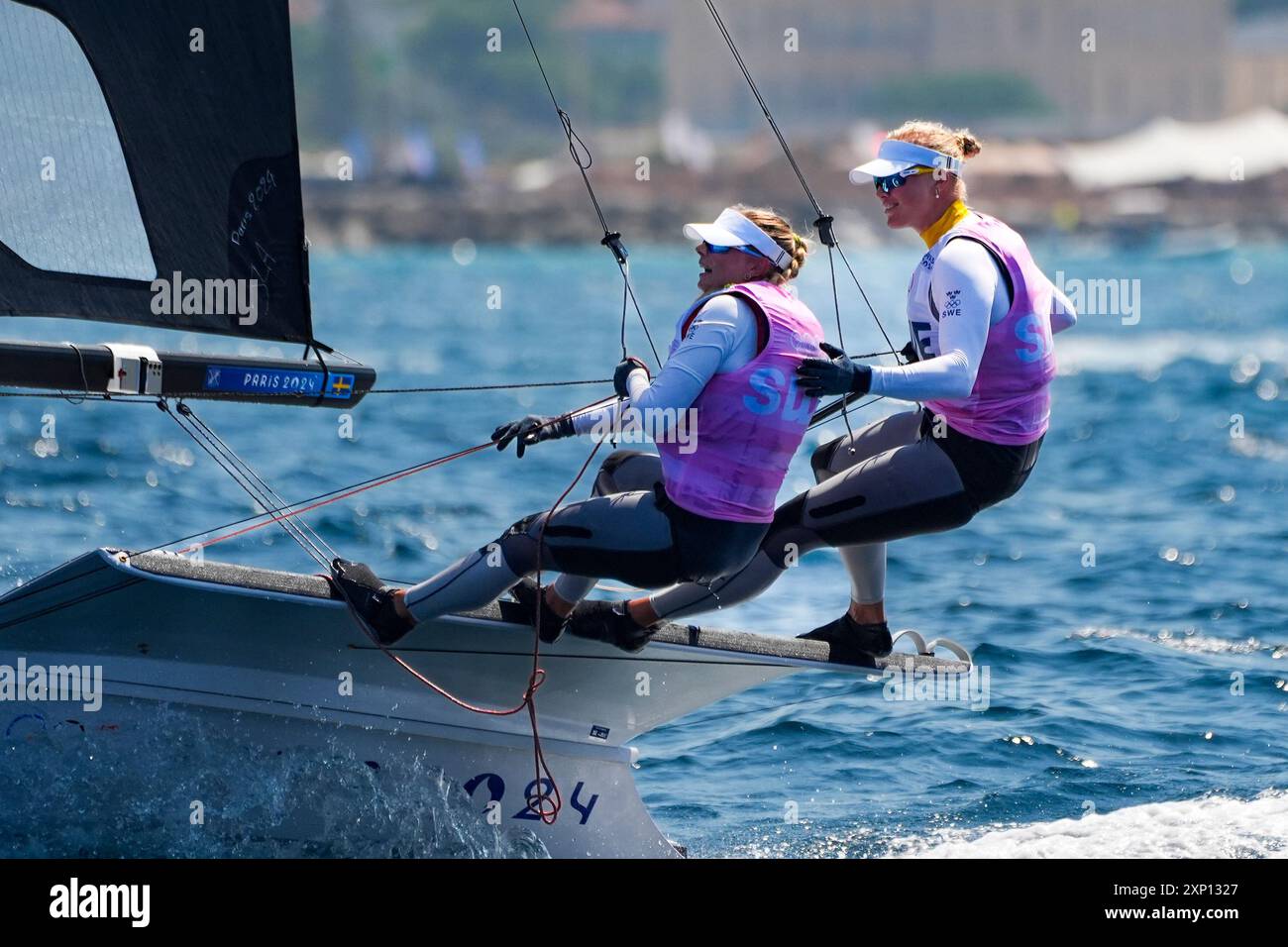 Vilma Bobeck, Rebecca Netzler (Sweden) Silver medal, Sailing, Women's ...