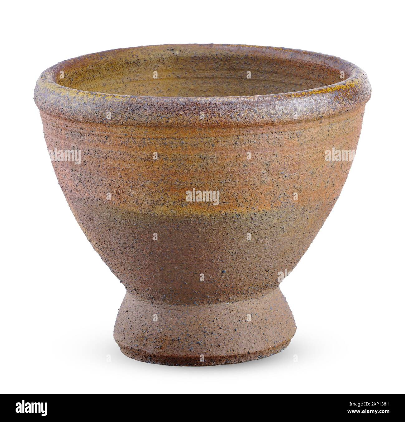 Terracotta mortar isolated on white background. mortar clipping path ...