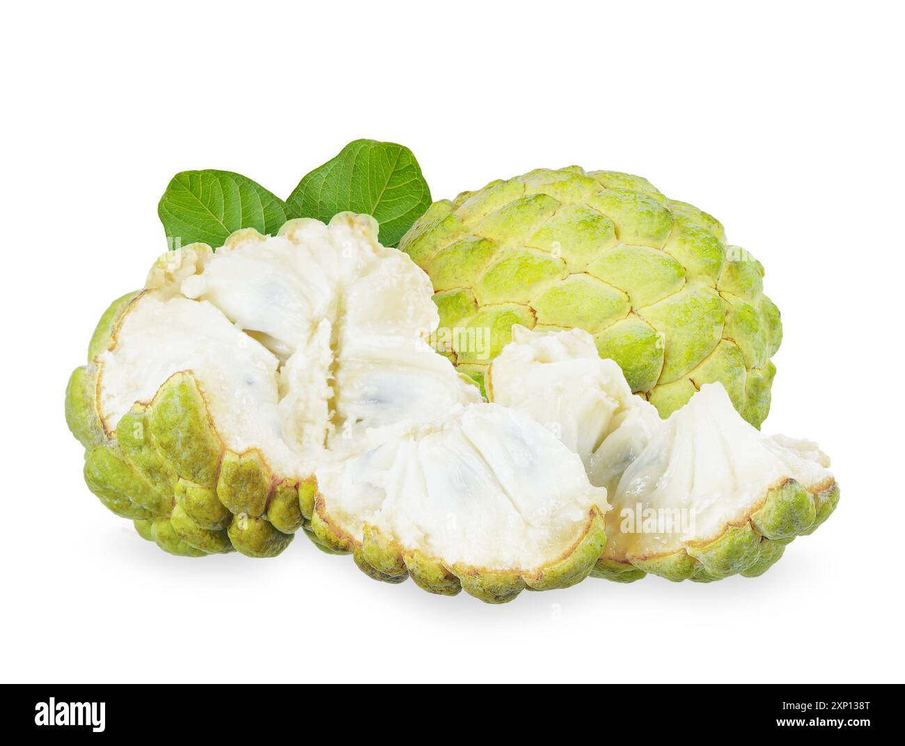 Sugar apple fruit isolated on white background. sugar apple clipping ...