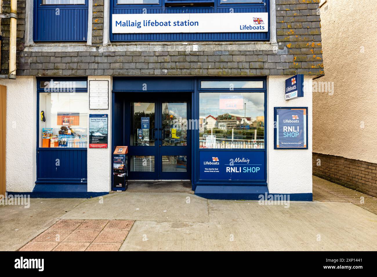 Front on view of the Mallaig's RNLI Lifeboat Station and Charity Shop ...