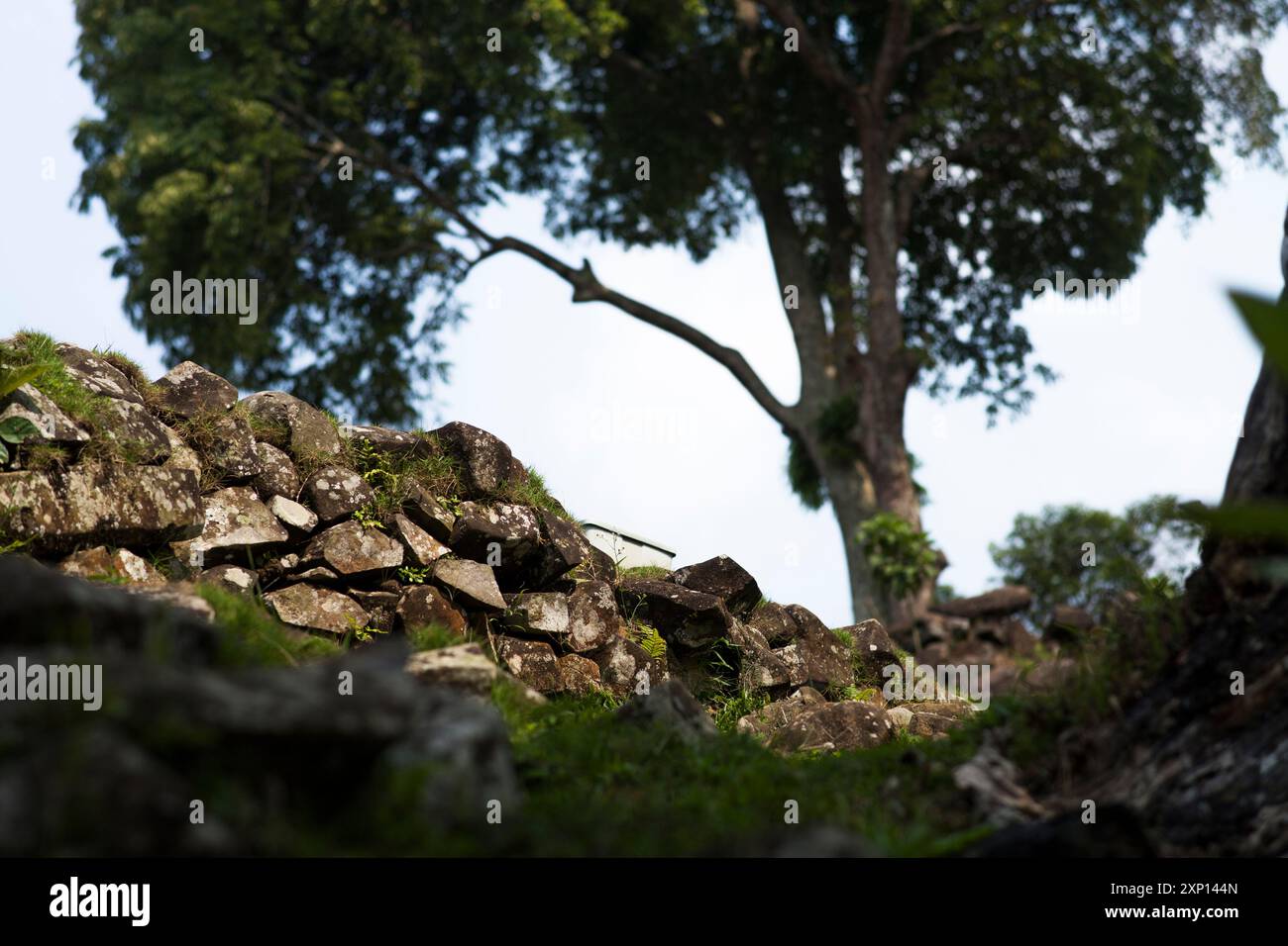 Shape of stone on the megalithic site, Gunung Padang, Cianjur, West ...
