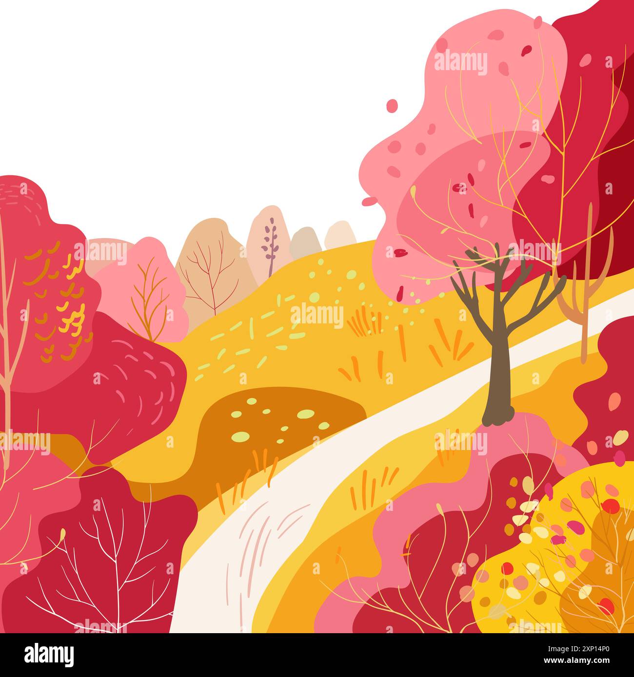 The field and pastoral scenery Stock Vector Images - Alamy