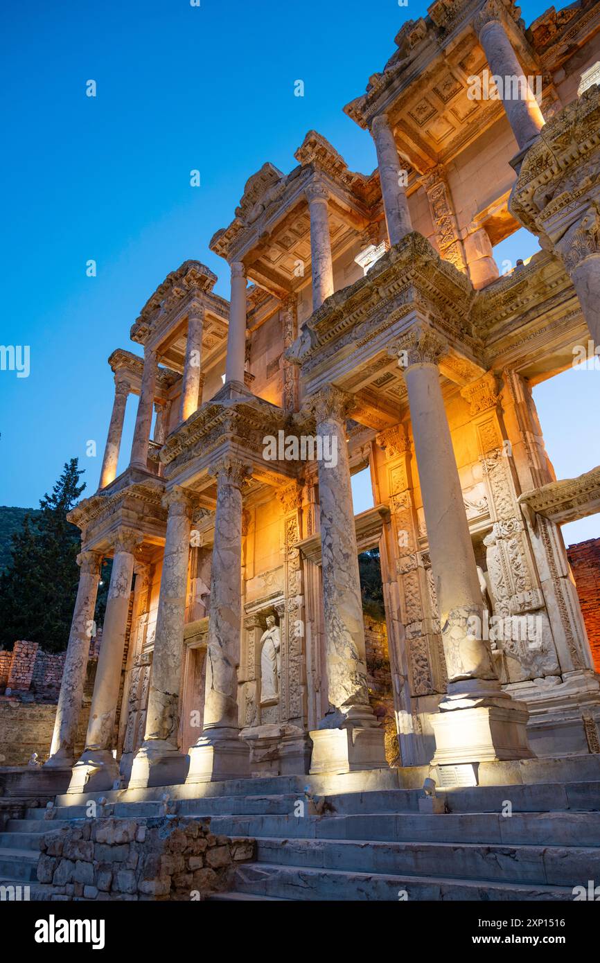 Celsus library in the Ancient City of Ephesus with its magnificent view ...