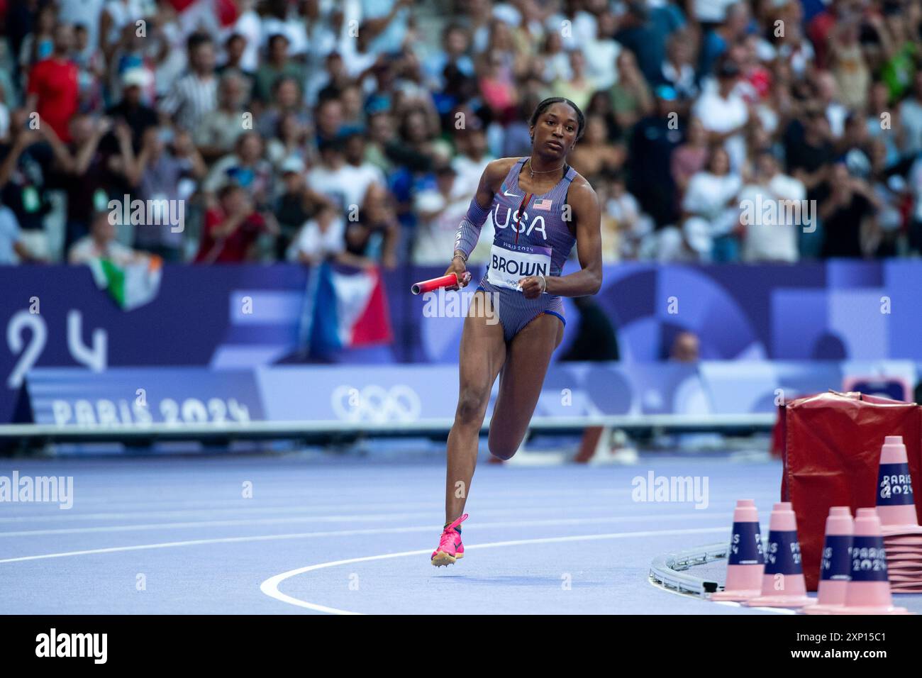 BROWN Kaylyn (USA), 4 x 400 Meter Mixed Staffel Lauf, FRA, Olympische ...