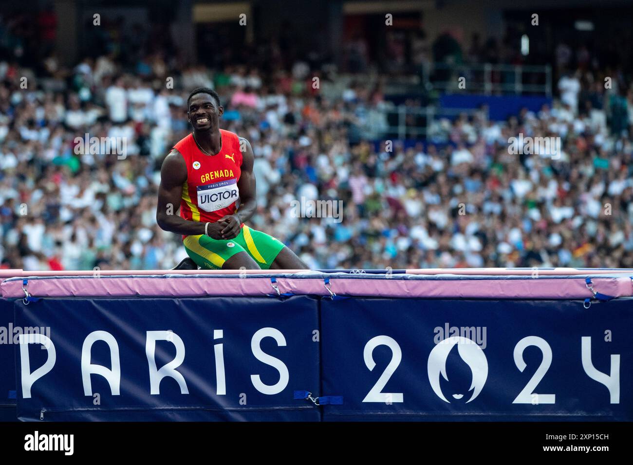 VICTOR Lindon (Grenada) beim Hochsprung im Zehnkampf, FRA, Olympische ...