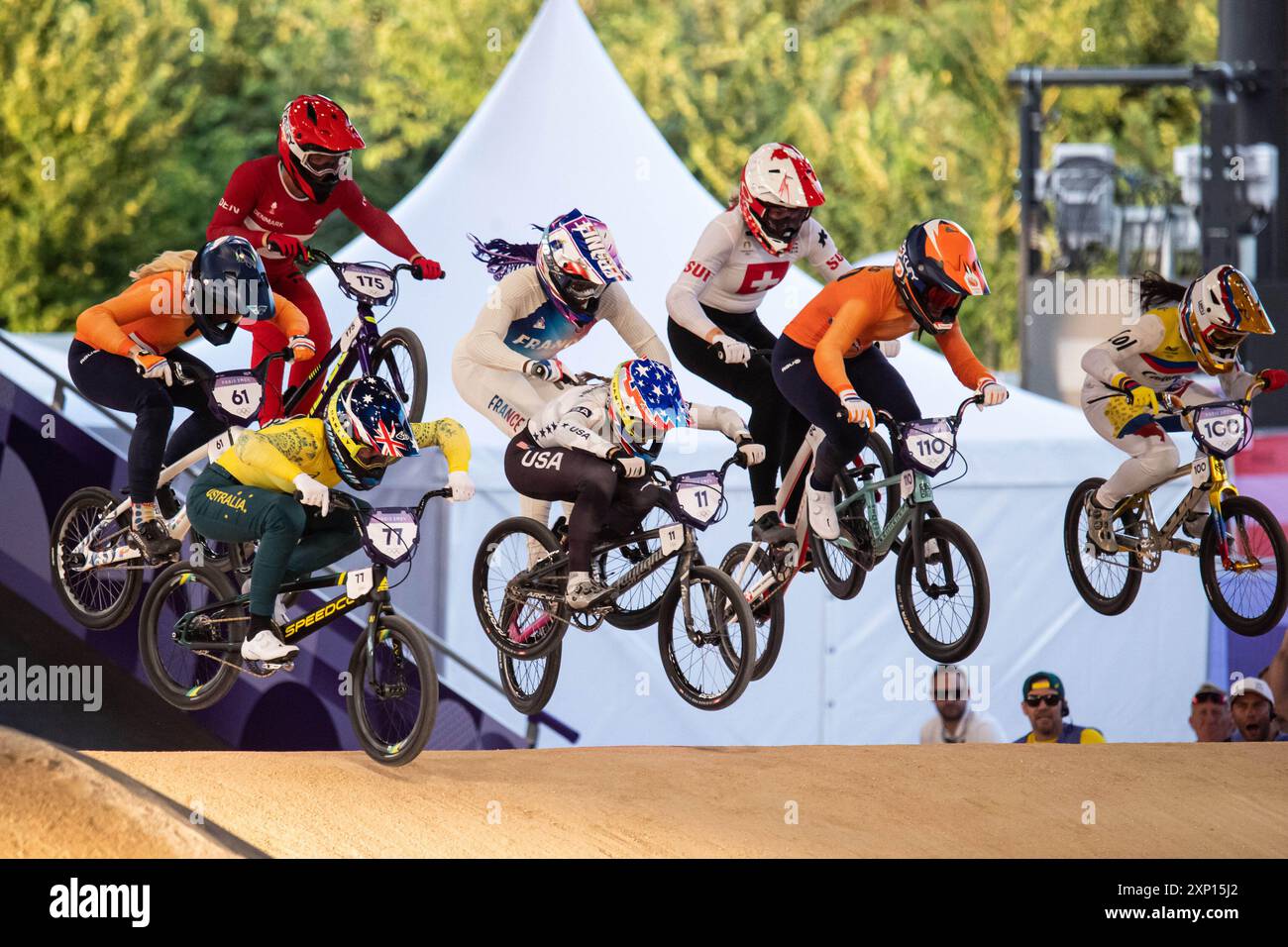 Illustration, Cycling BMX Racing, Women during the Olympic Games Paris ...