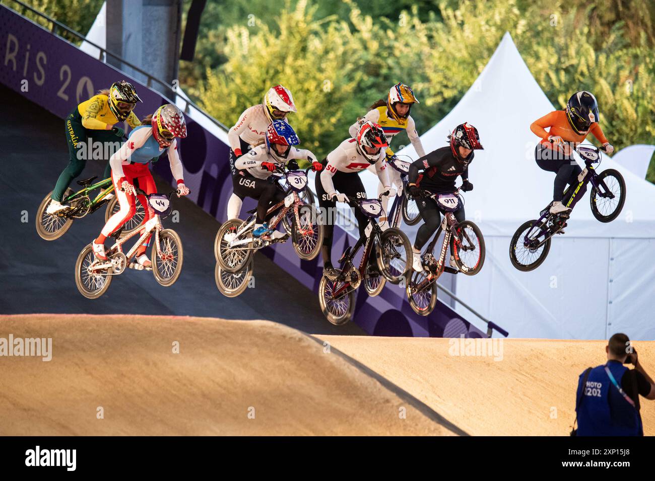 Illustration, Cycling BMX Racing, Women during the Olympic Games Paris ...