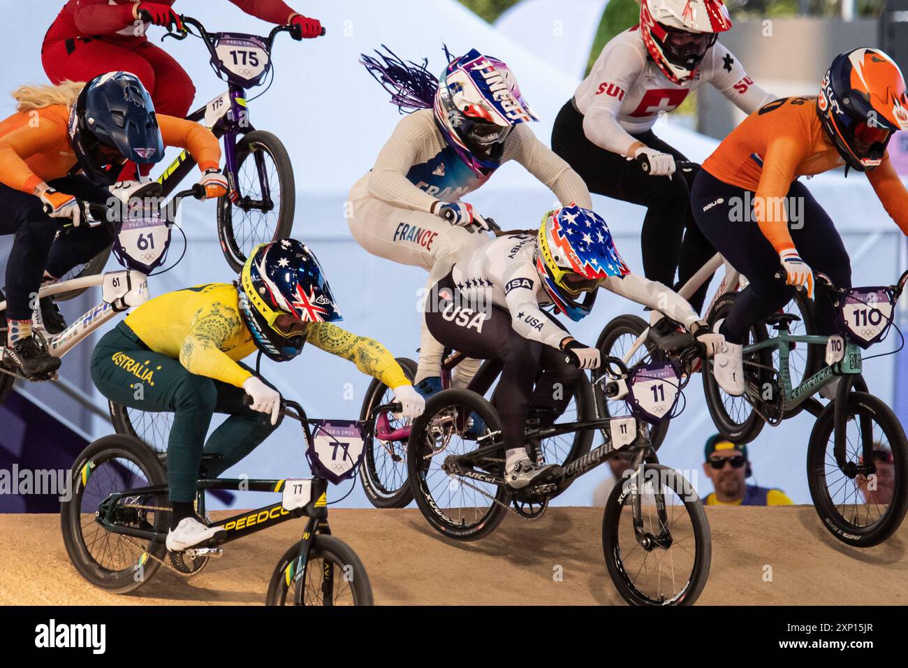 Illustration, Cycling BMX Racing, Women during the Olympic Games Paris ...