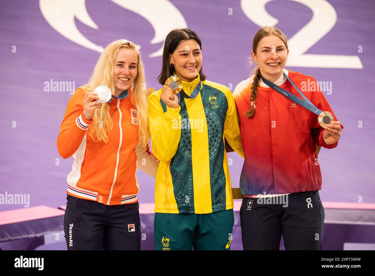 Manon Veenstra (NED) Silver medal, Saya Sakakibara (AUS) Gold medal ...