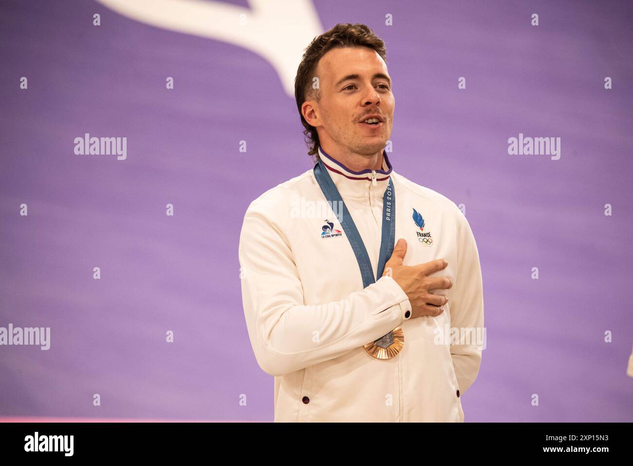 Romain Mahieu (FRA) Bronze medal, Cycling BMX Racing, Men during the ... Romain Mahieu (FRA) Bronze medal, Cycling BMX Racing, Men during the ...