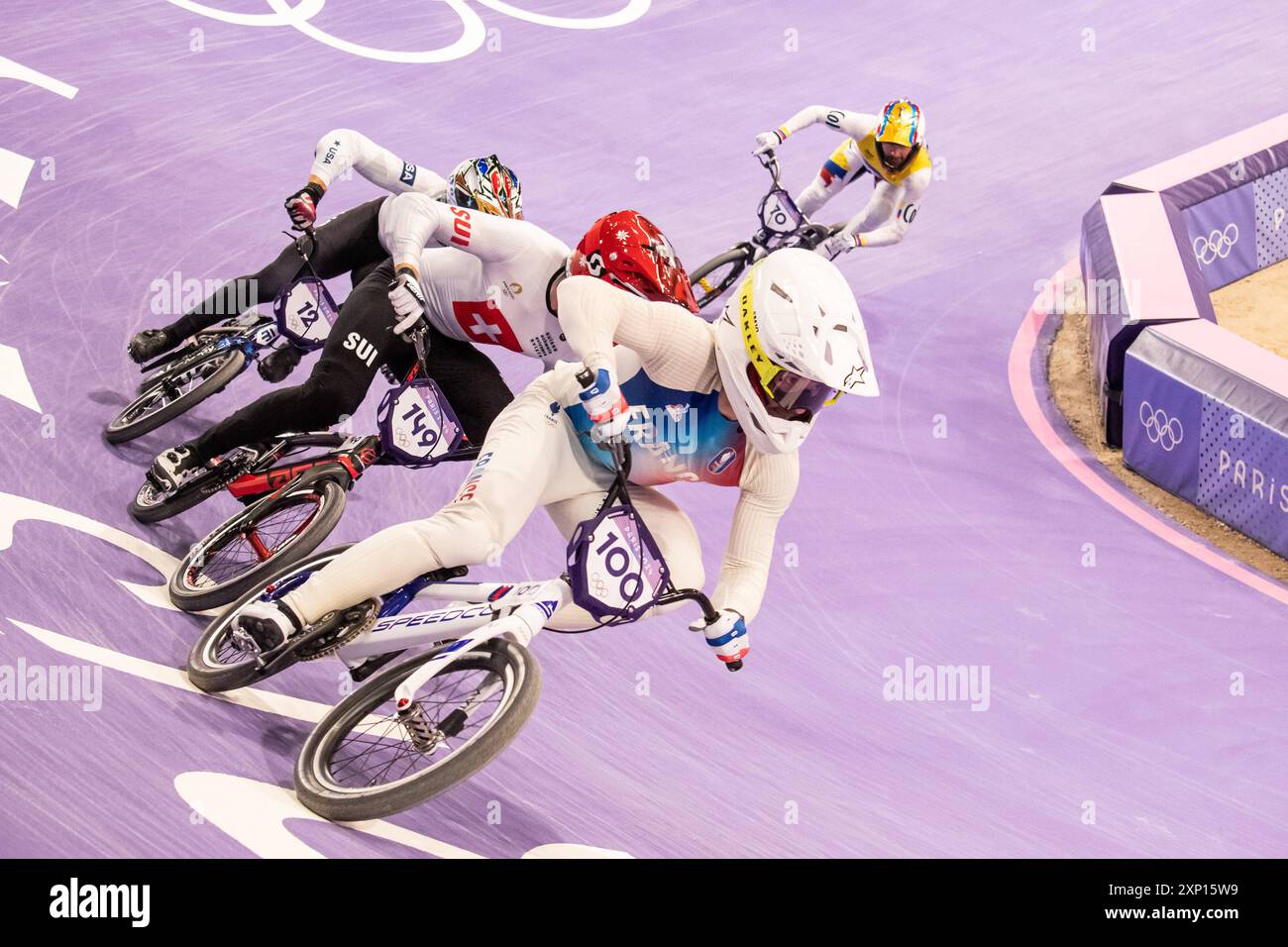 Romain Mahieu (FRA), Cycling BMX Racing, Men, Final during the Olympic ... Romain Mahieu (FRA), Cycling BMX Racing, Men, Final during the Olympic ...