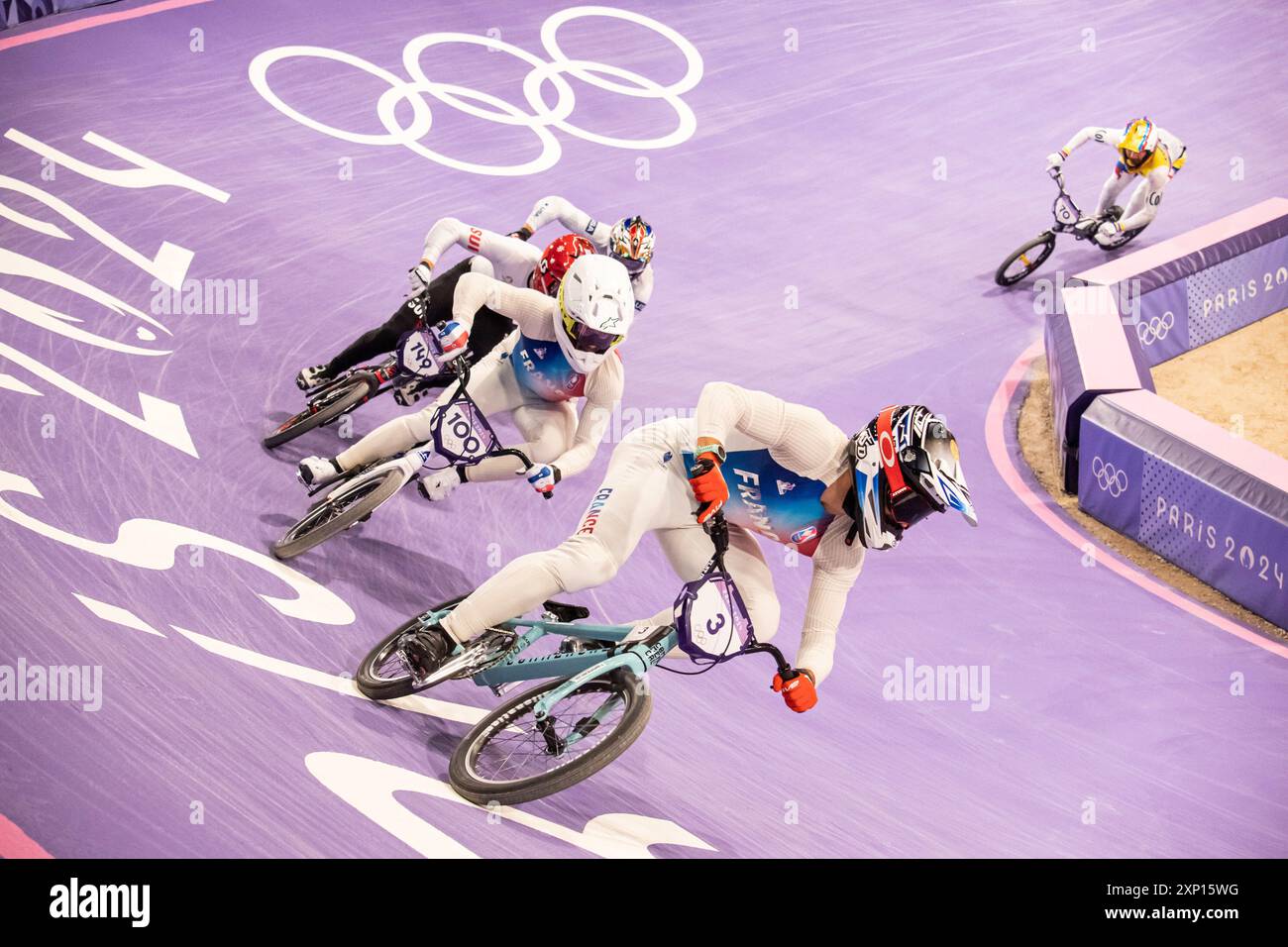 Sylvain Andre, Romain Mahieu FRA), Cycling BMX Racing, Men, Final during the Olympic Games Paris ...
