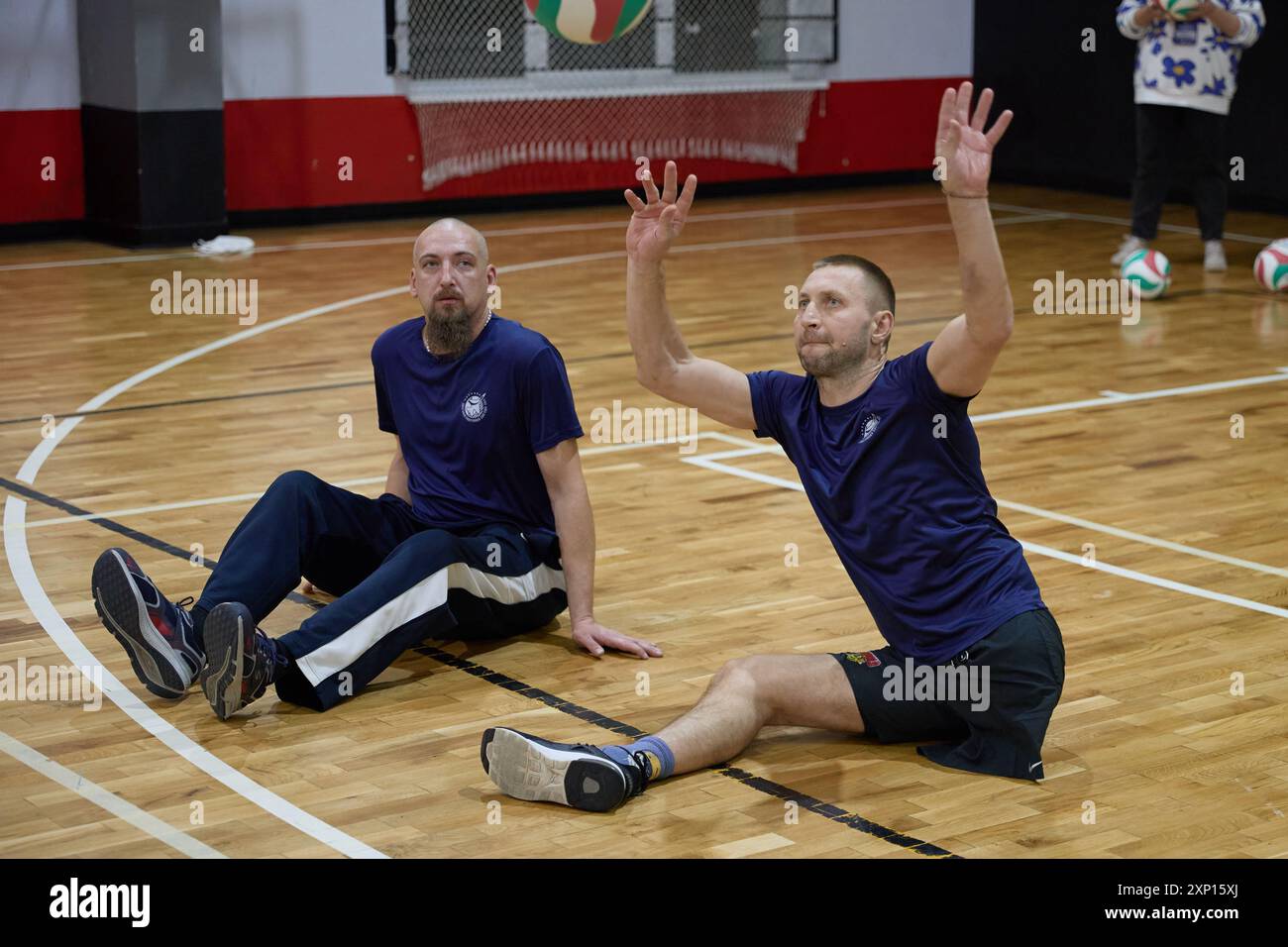 Veteran with amputation playing a sitting volleyball game. Kyiv - 12 ...