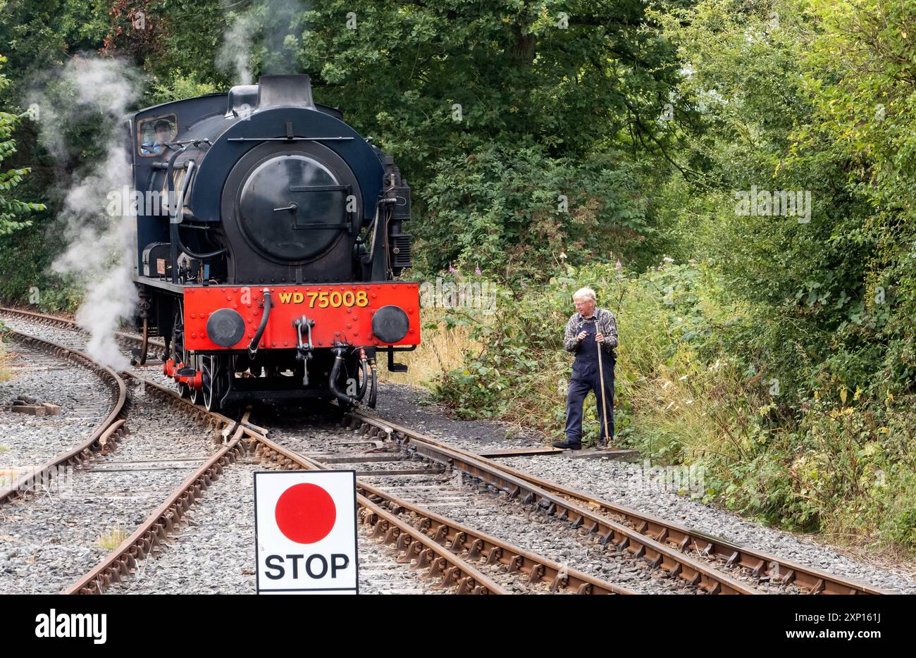 Steam tank engine 'Swiftsure' WD class WD75008 working on the Kent and ...