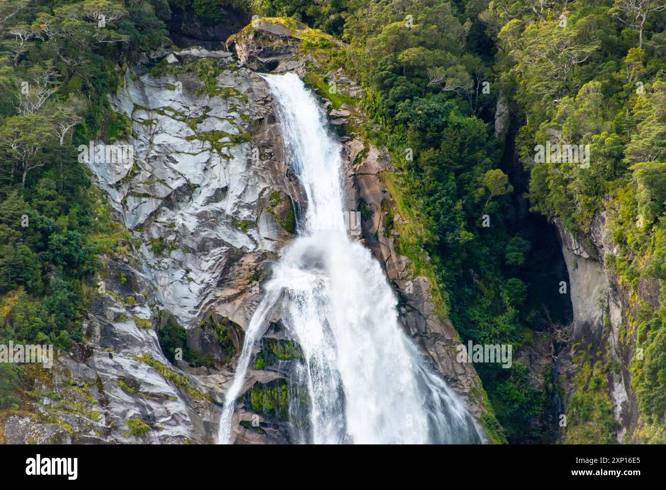 Bowen Falls in Milford Sound - New Zealand Stock Photo - Alamy