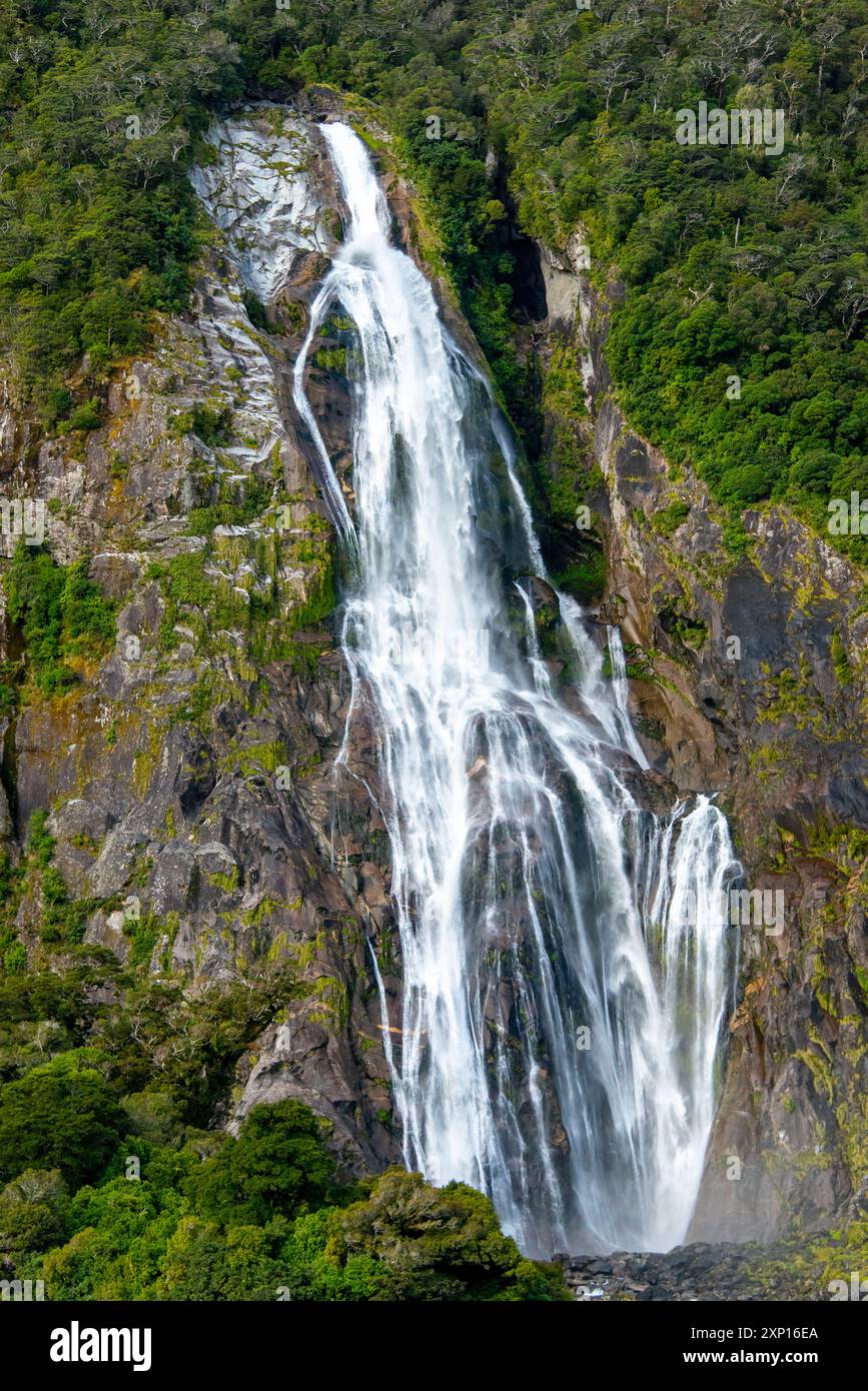 Bowen Falls in Milford Sound - New Zealand Stock Photo - Alamy