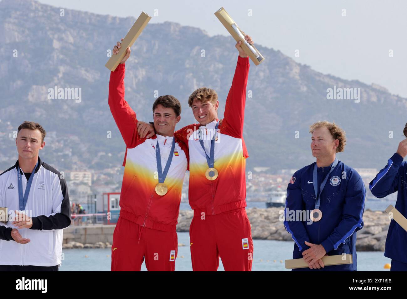 Marseille, France. 02nd Aug, 2024. Diego Chever and Florian Trittel ...