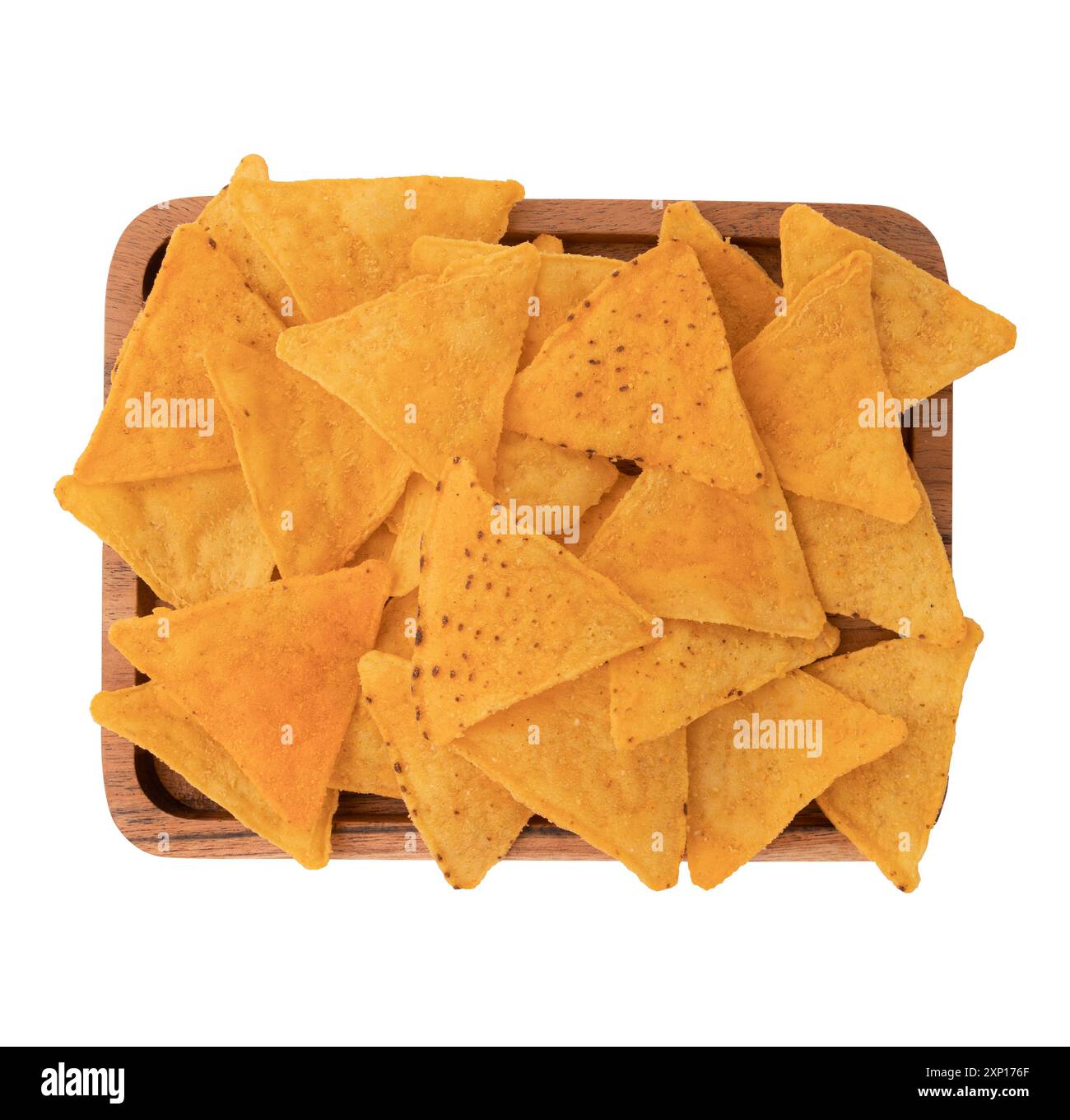 mexican corn nachos chip isolated on white background with clipping ...