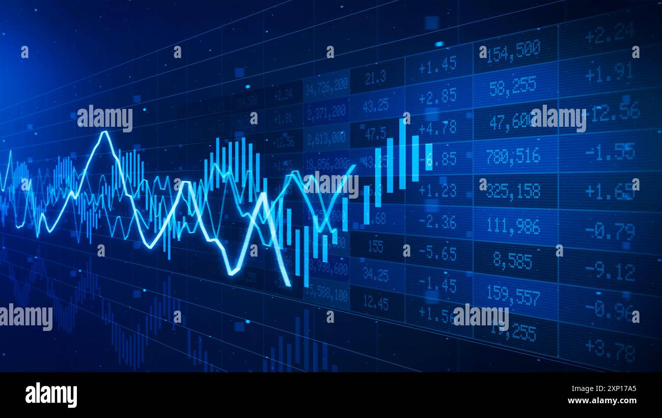 Stock market or forex trading graph in futuristic concept suitable for ...
