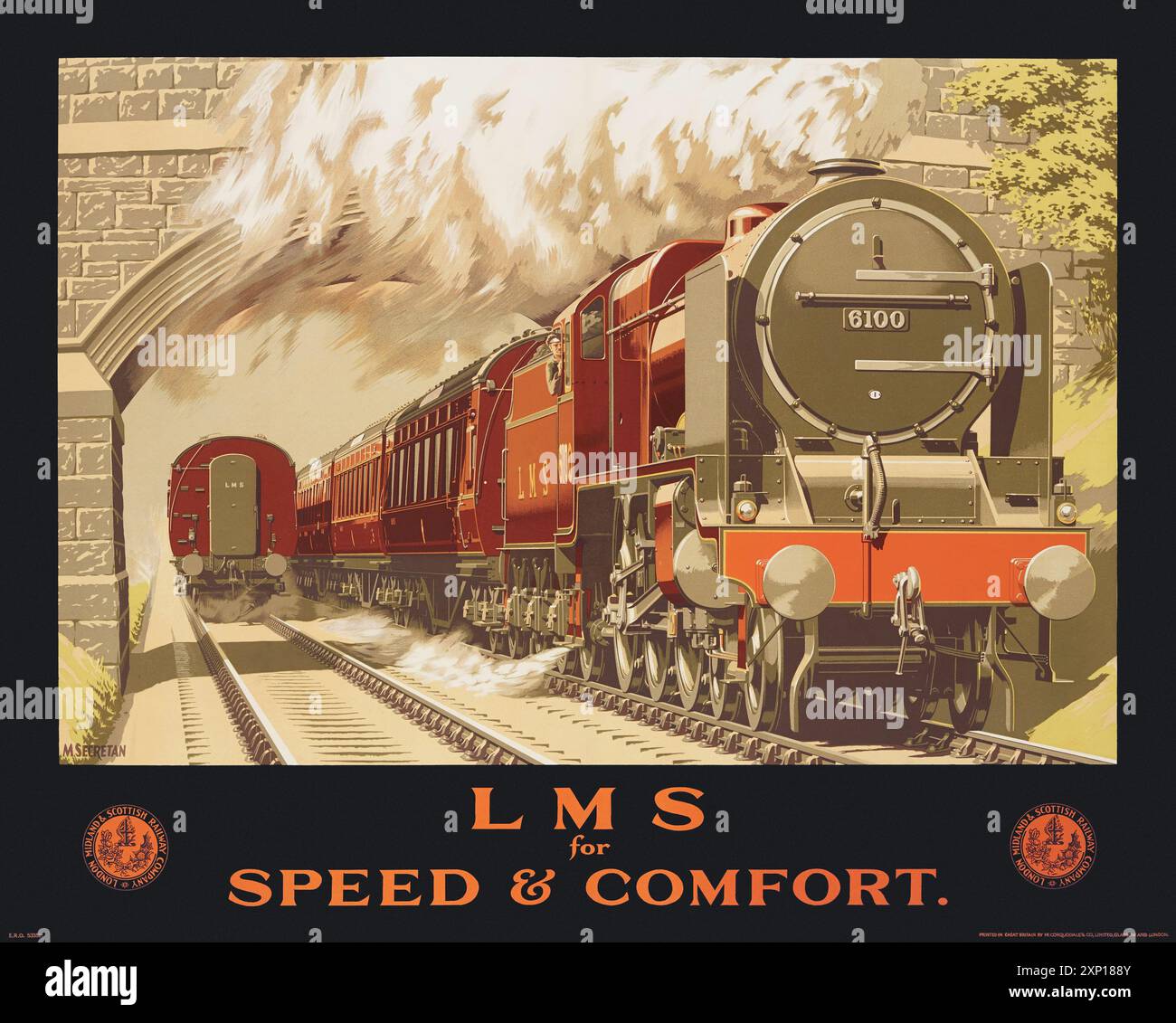 LMS for Speed & Comfort by Murray Secretan (dates unknown). Poster ...