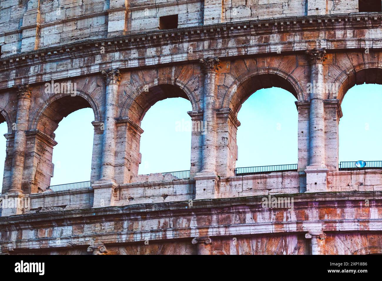 Colosseum massive ancient amphitheater in Rome. Ancient Roman ...
