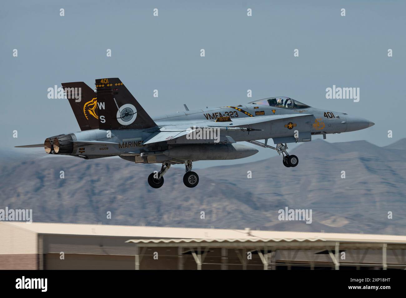 A U.S. Marine Corps F-18C Hornet assigned to Marine Fighter Attack ...