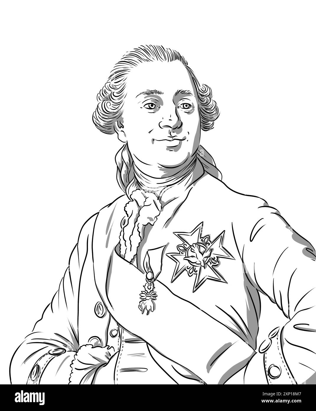 Portrait of Louis 16, Louis XVI, famous french monarch during the ...