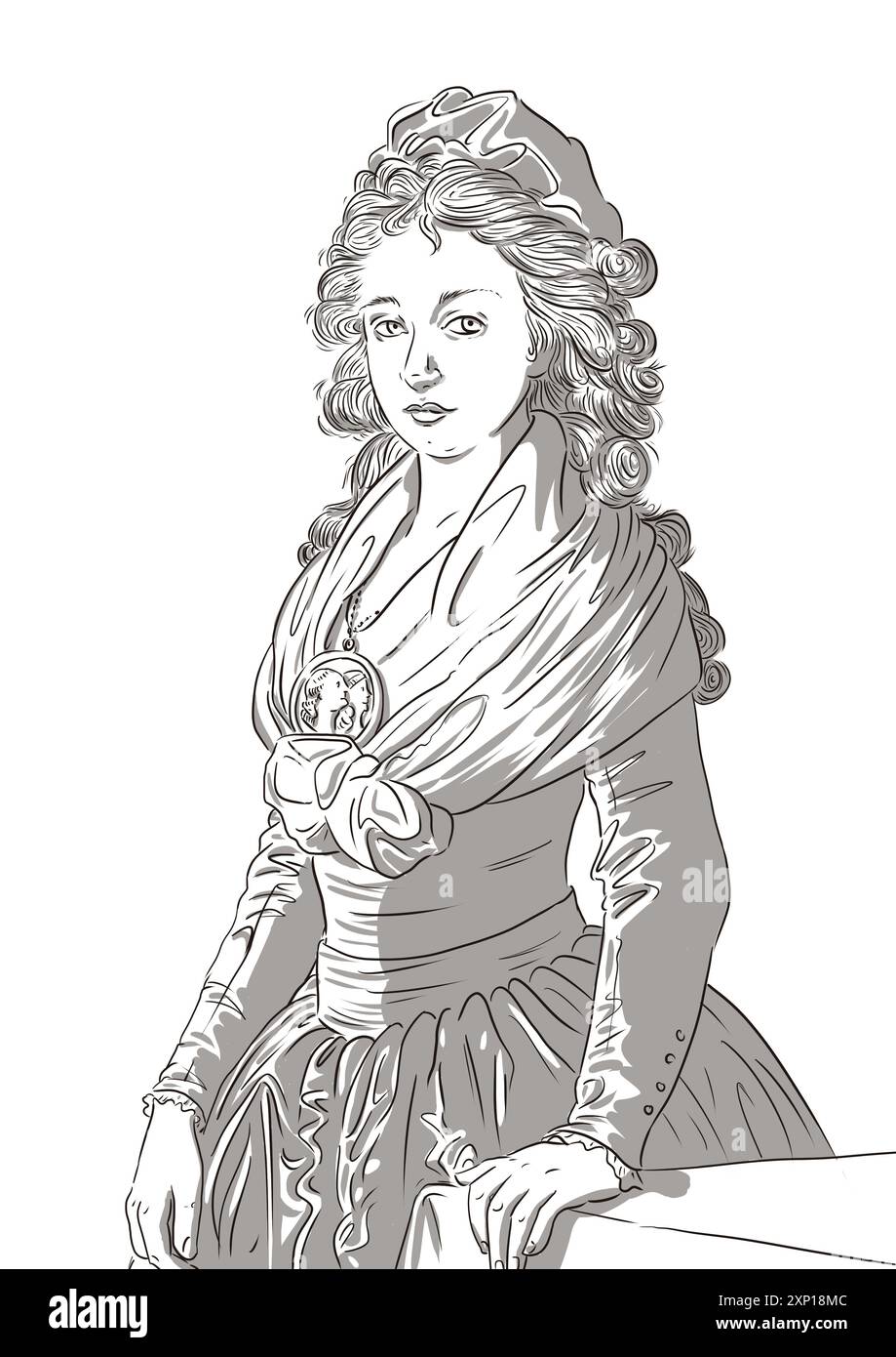 Portrait of Madame Royale, Marie Therese of France, daughter of Louis ...