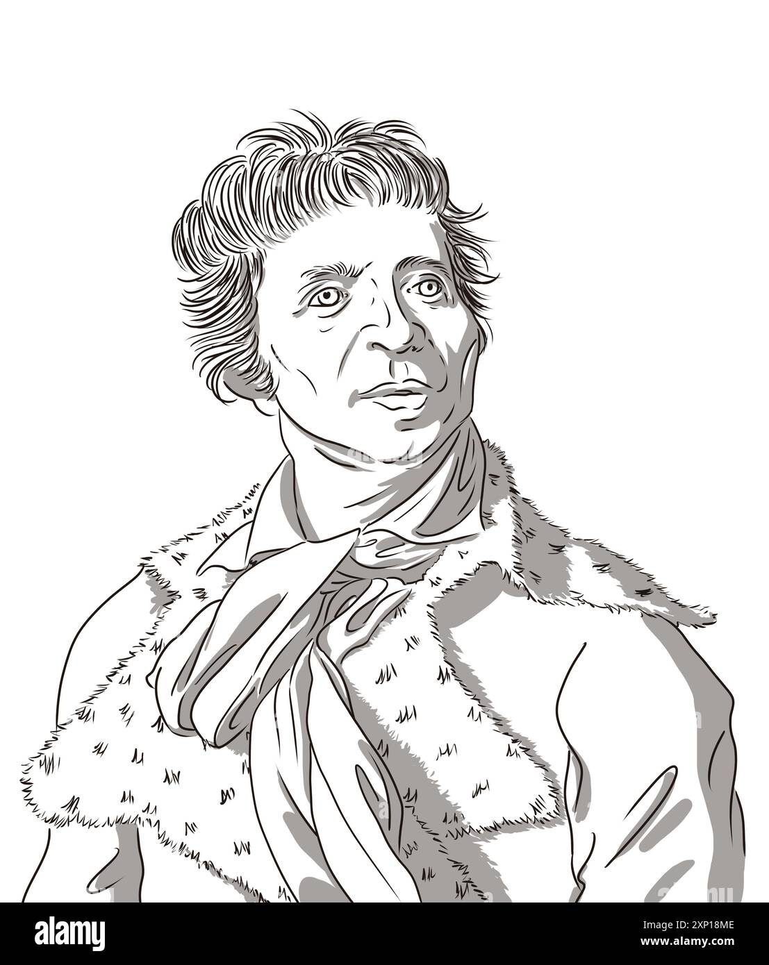 Portrait of Marat man of the french revolution Stock Photo - Alamy