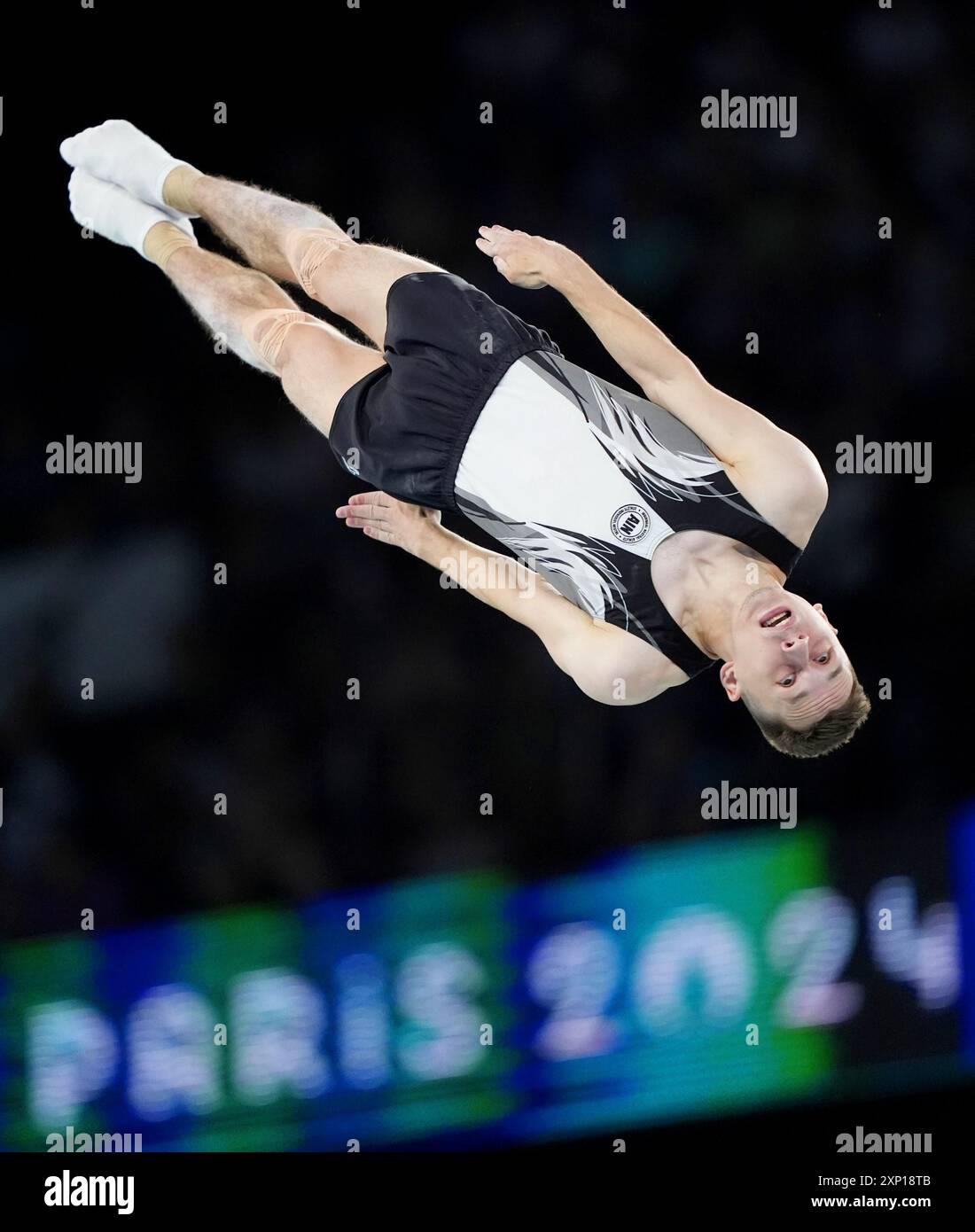 Individual neutral athlete Ivan Litvinovich from Belarus performs en ...