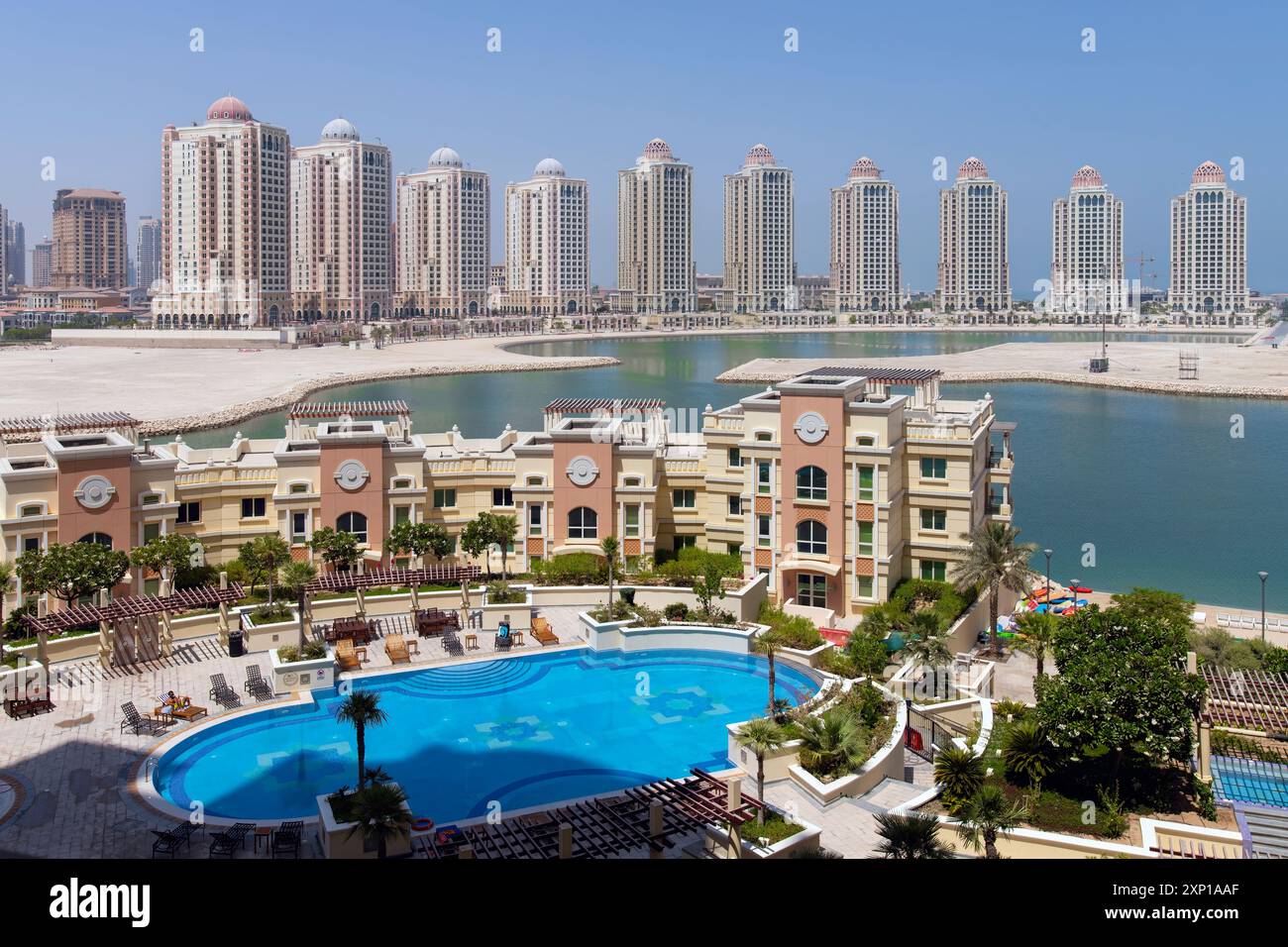 Viva Bahriya Residential buildings in the Pearl Qatar, an artificial ...