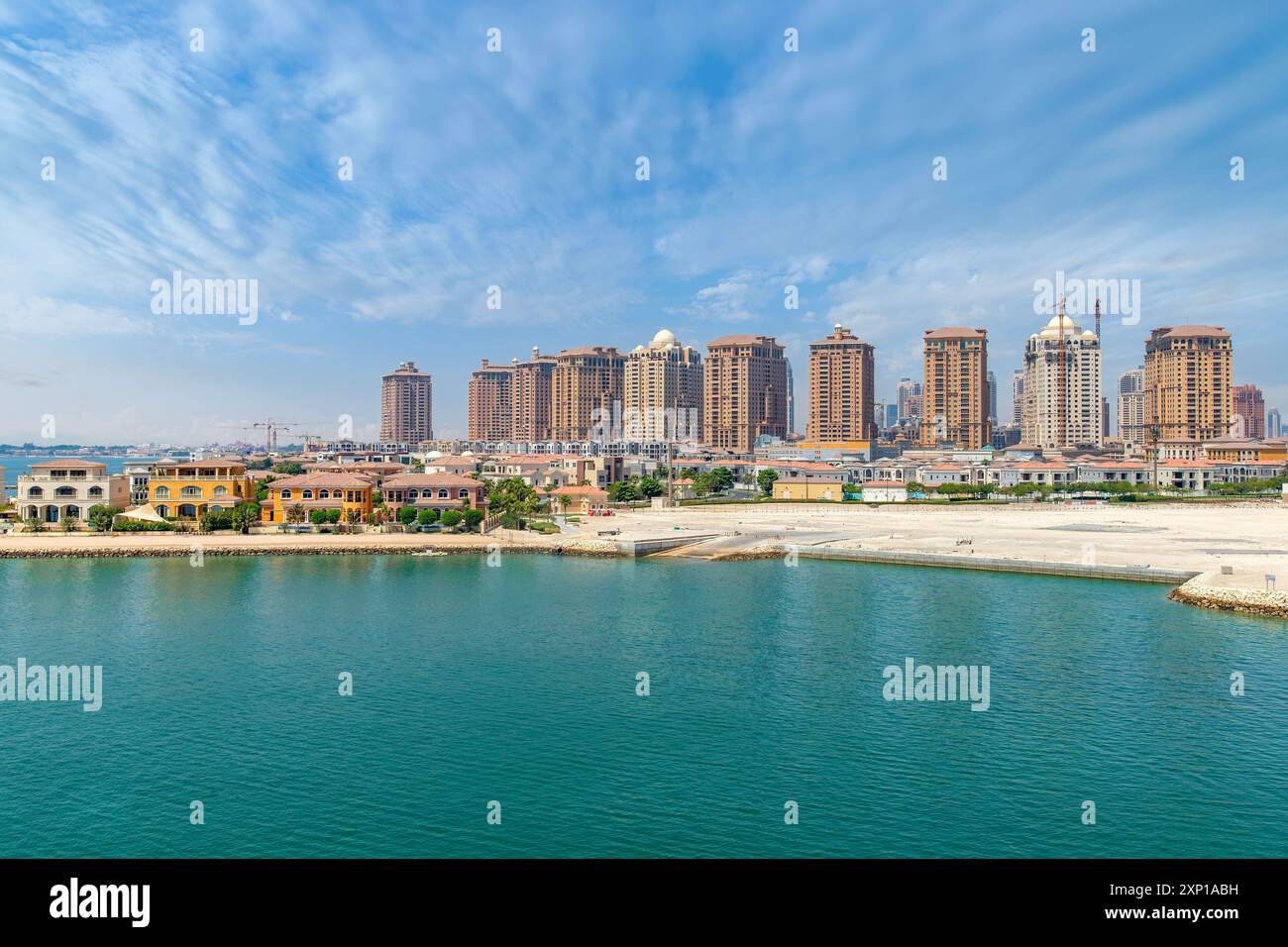 Aerial view of Peral Qatar Porto Arabia Doha Qatar Stock Photo - Alamy