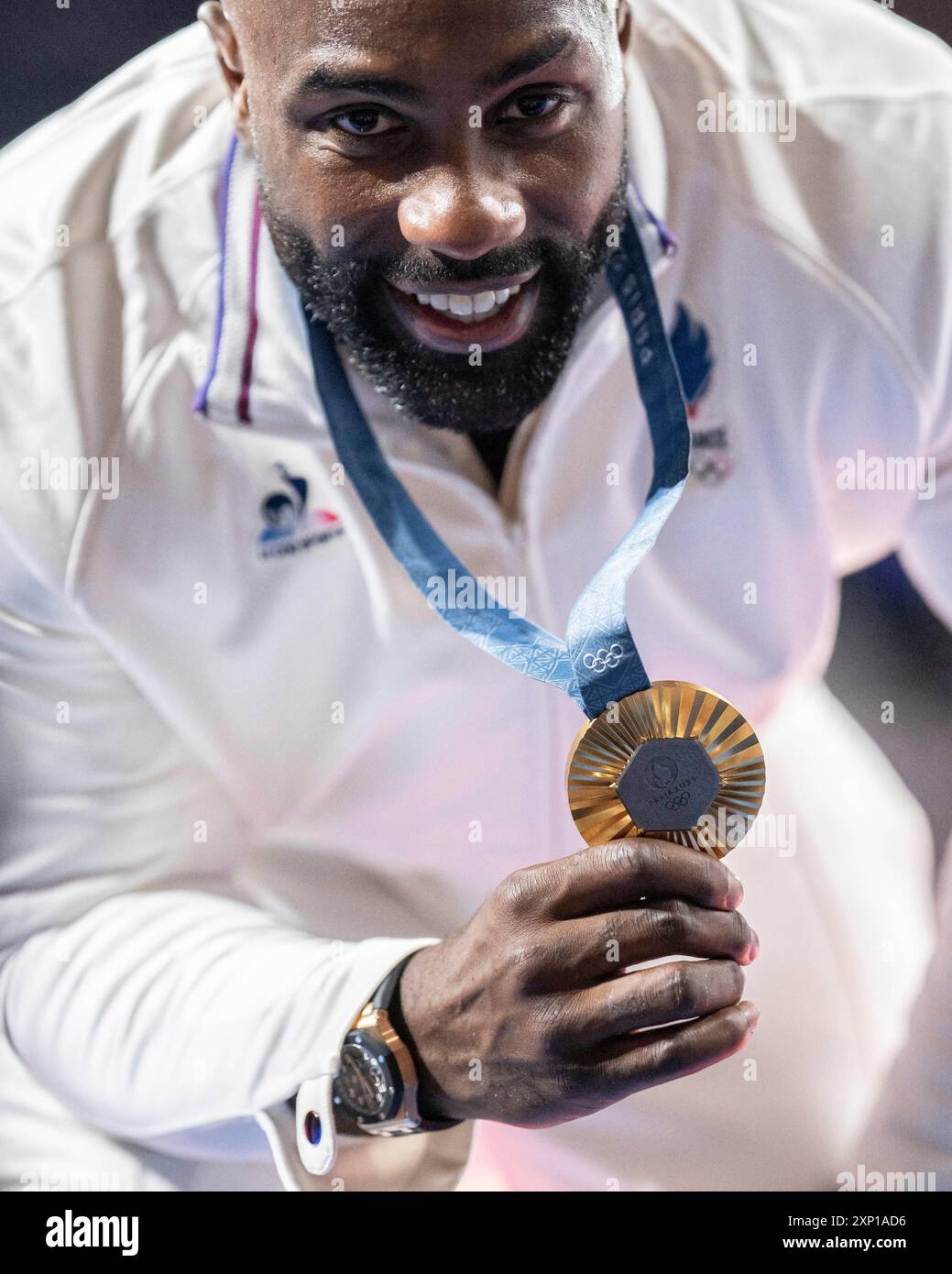Paris, France. 02nd Aug, 2024. France's RINER Teddy, the gold medalist ...