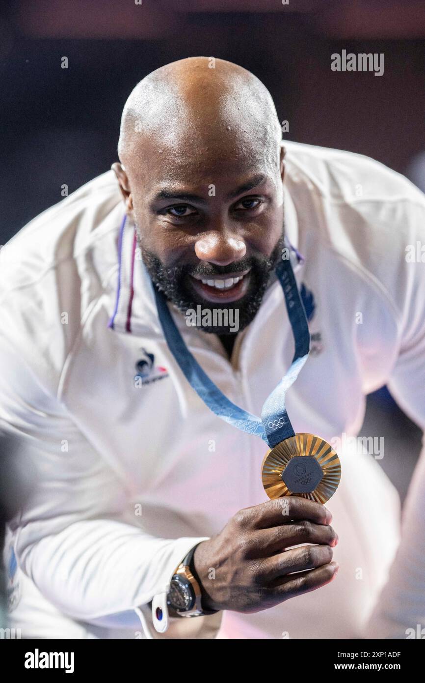 Paris, France. 02nd Aug, 2024. France's RINER Teddy, the gold medalist ...