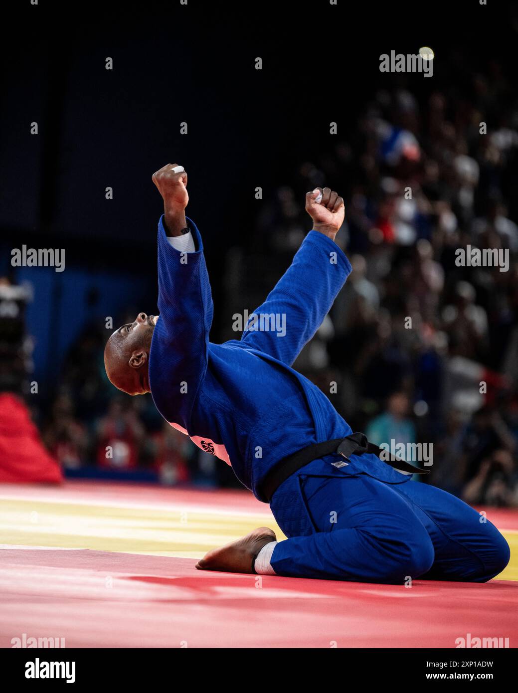 Paris, France. 02nd Aug, 2024. Teddy Riner ( FRA ) celebrates his ...